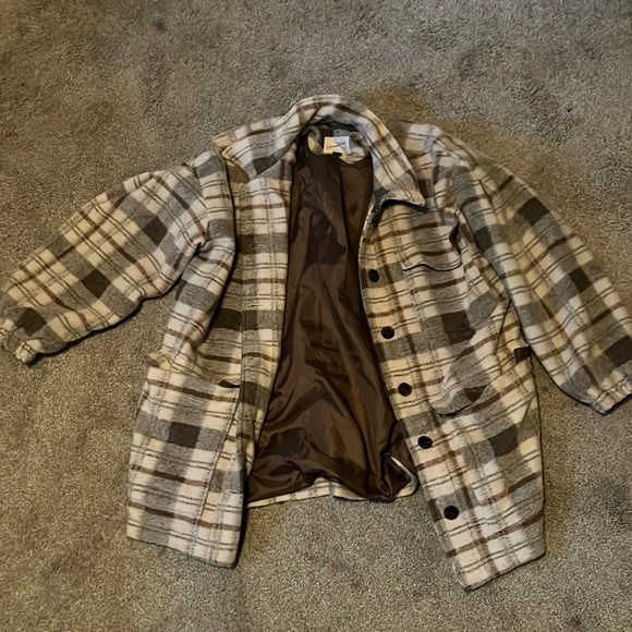 Universal Thread | Jackets & Coats | Universal Threads Tan Plaid Winter ...